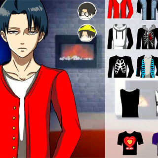 Игра Одевалка Леви из Атаки Титанов - играть онлайн бесплатно